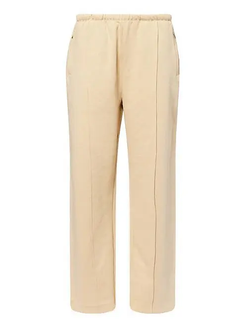 ADANOLA Wide-leg Zip-pocket Cotton Jogging Bottoms - Caramel Beige