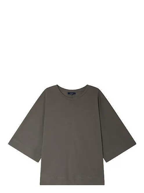 Soeur Cotton Oversized-fit T-shirt - Ardoise
