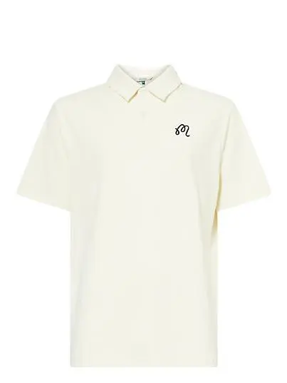 MALBON Fairway Logo-embroidered Stretch-jersey Polo Top - Ivory