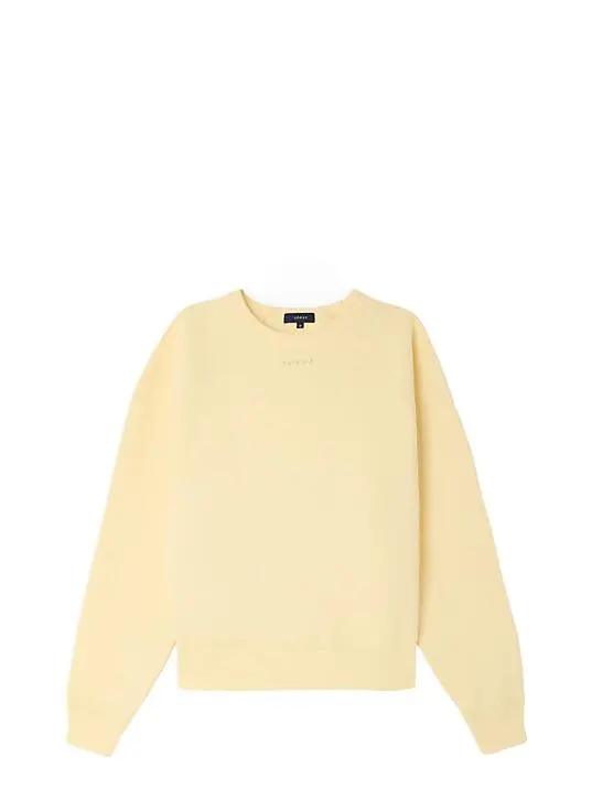 Soeur Artemis Brand-embroidered Cotton Sweatshirt - Jaune Pale