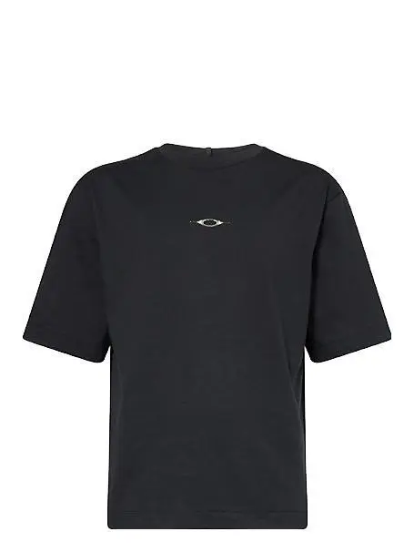 Oakley Stacked Metal Graphic-print Cotton T-shirt - Blackout