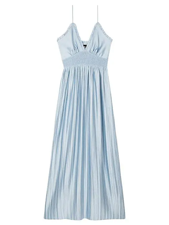 The Kooples Woven Maxi Dress - Light Blue