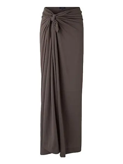 Soeur Goa Wrap-front Maxi Skirt - Ardoise