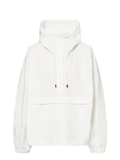 ROHE FRAMES Oversized Hooded Cotton-blend Anorak - Optic White