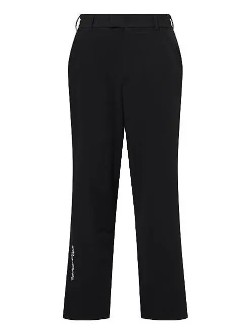 MALBON Magnolia Straight-leg Stretch-woven Trousers - Black