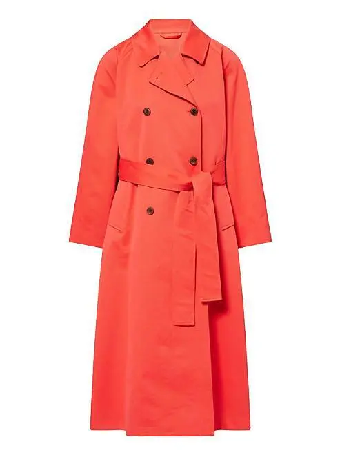 SKALL STUDIO Double-breasted Cotton Coat - Clear Red
