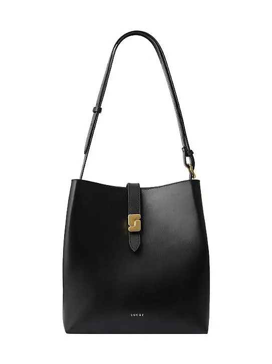 Soeur Leather Shoulder Bag - Noir