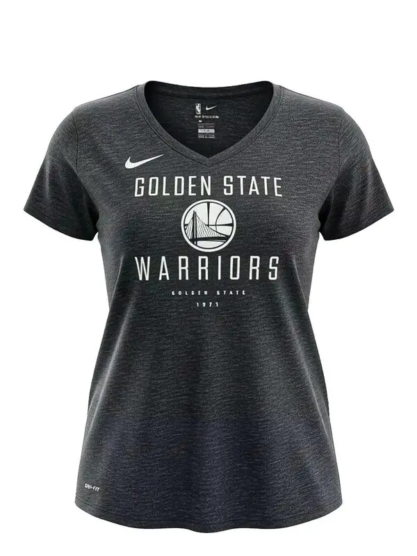 Nike Nba Golden State Warriors V-neck T-shirt - Black