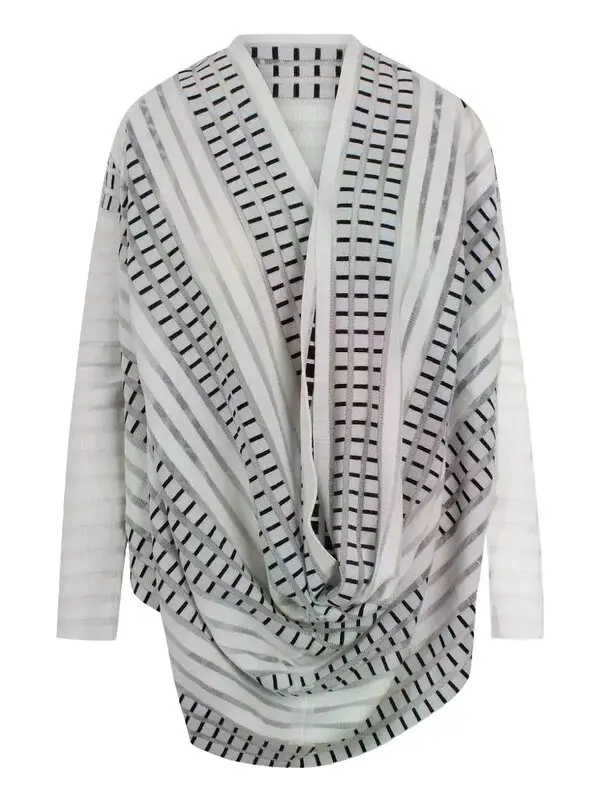 PIERANTONIOGASPARI Striped Draped Knitwear - White