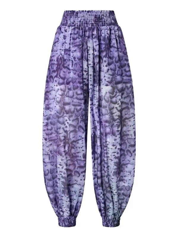 Pinko Print Gathered Trousers - Purple