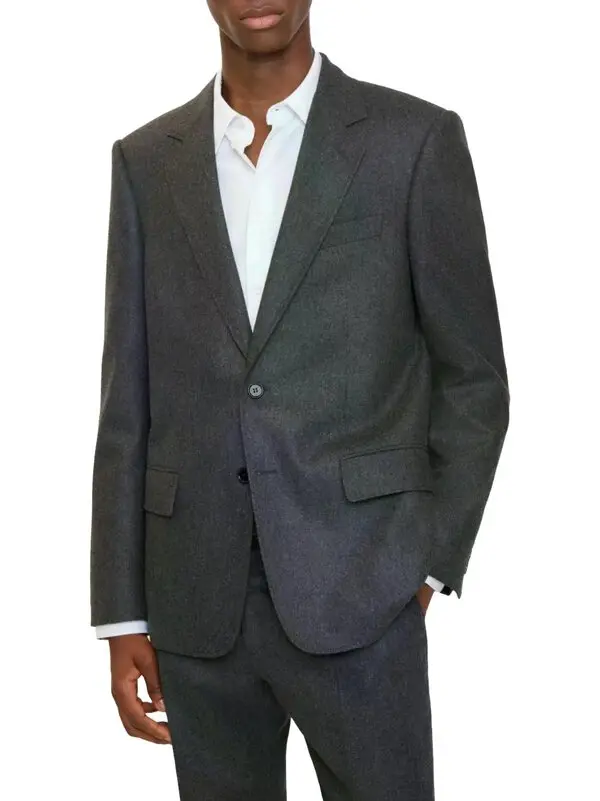 Burberry Flannel Tailored Blazer - Grey