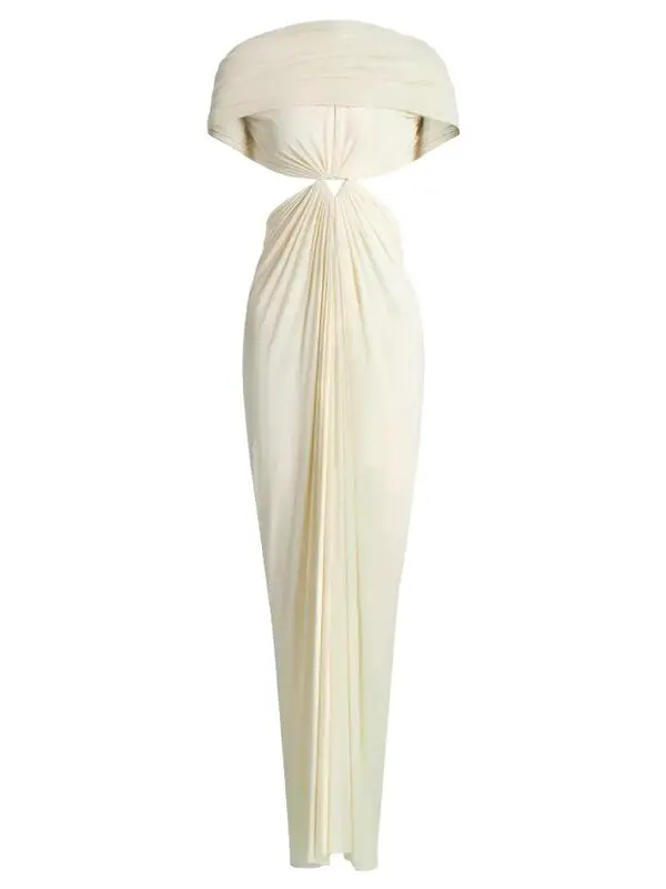 Alberta Ferretti Cut-out Maxi Dress - Neutrals