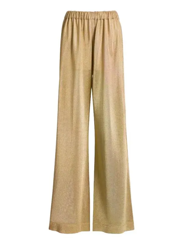 Alberta Ferretti Elasticated-waistband Trousers - Gold