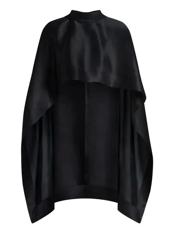 Alberta Ferretti Mock-neck Cape - Black