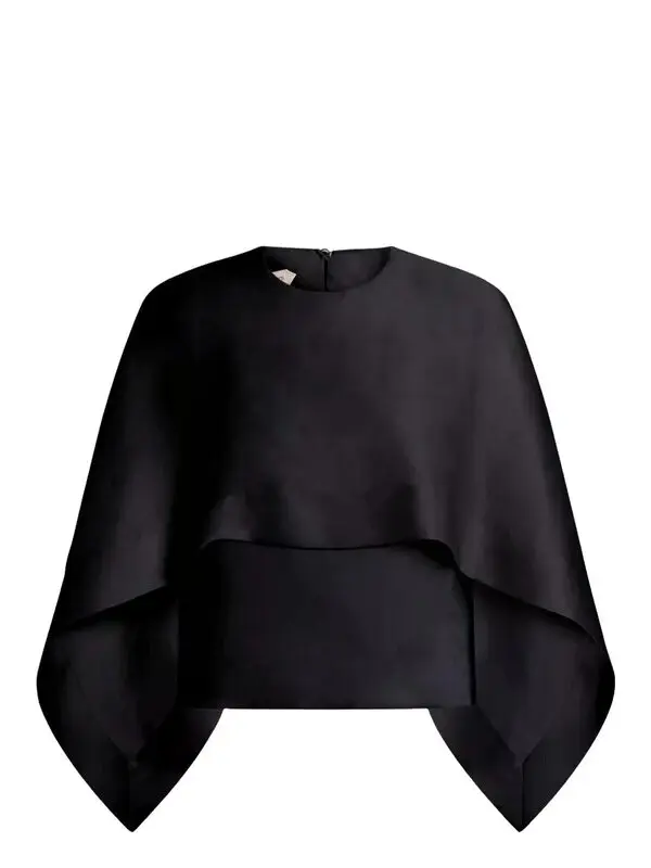 Alberta Ferretti Cape-style Top - Black