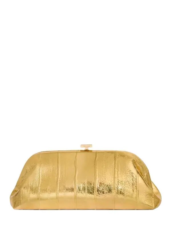 Alberta Ferretti Quilted Chain Clutch - Gold
