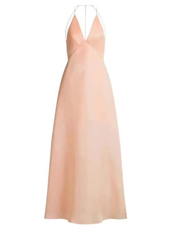 Alberta Ferretti V-neck Maxi Dress - Pink