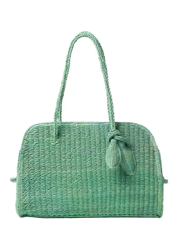 Jacquemus Turismo Raffia Tote Bag - Green