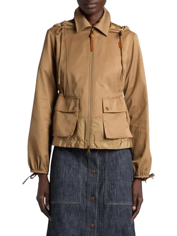 Moncler Aconitum Mixed Media Shirt Jacket - Brown