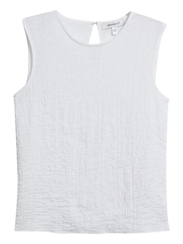 Bernardo Textured Sleeveless Top - Bright White