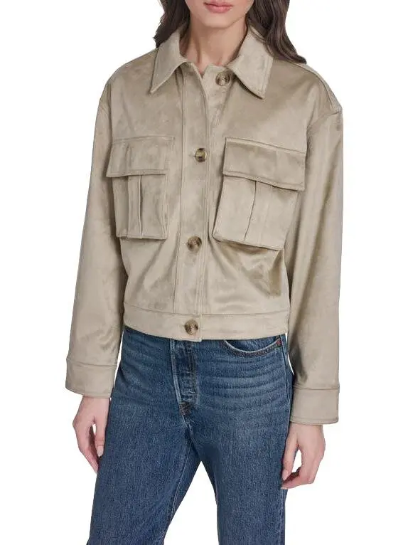 LEVI'S Faux Suede Trucker Jacket - Beige Faux Suede
