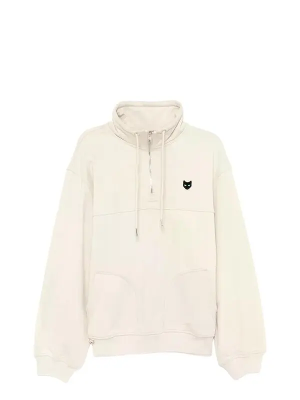 SONGZIO Half Zip-up Sweatshirt - Neutrals
