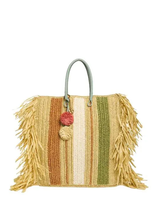 Sam Edelman Lily Straw Tote - Natural/green