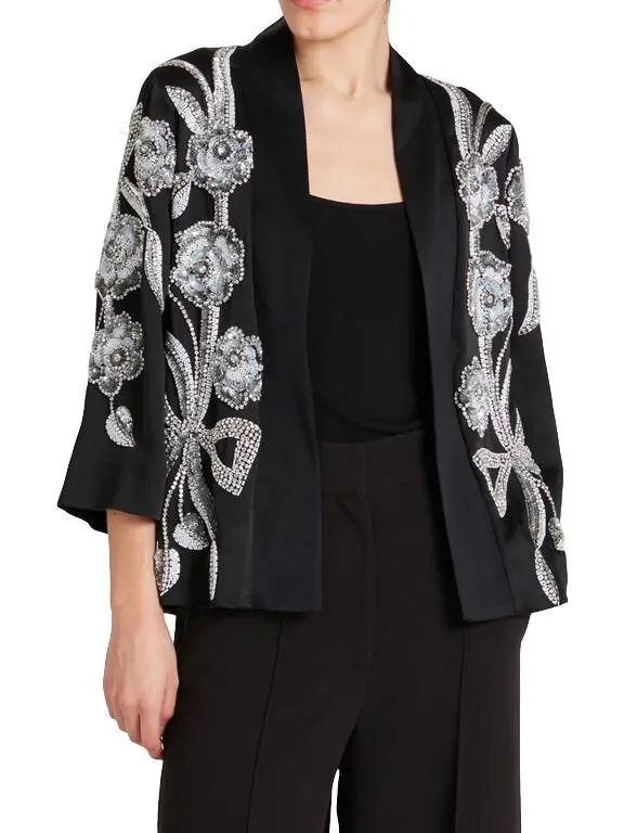 TEMPERLEY LONDON Lana Embroidered Jacket - Black
