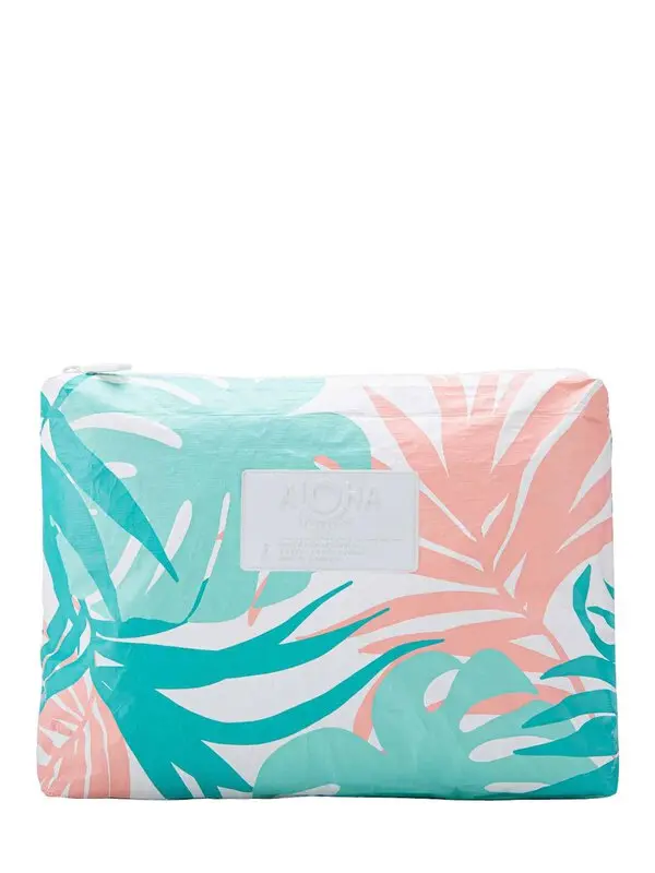 ALOHA COLLECTION Mid Tropics Water Resistant Tyvek® Zip Pouch - Aqua