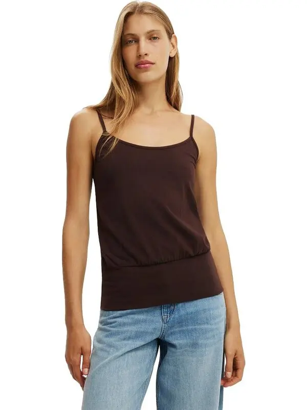 COTTON ON Olivia Basque Cami - Dark Oak