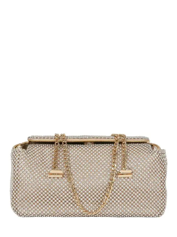 Badgley Mischka Juniper Crystal Clutch - Gold