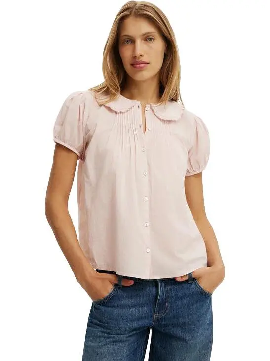 COTTON ON Edie Babydoll Shirt - Spellbound Pink
