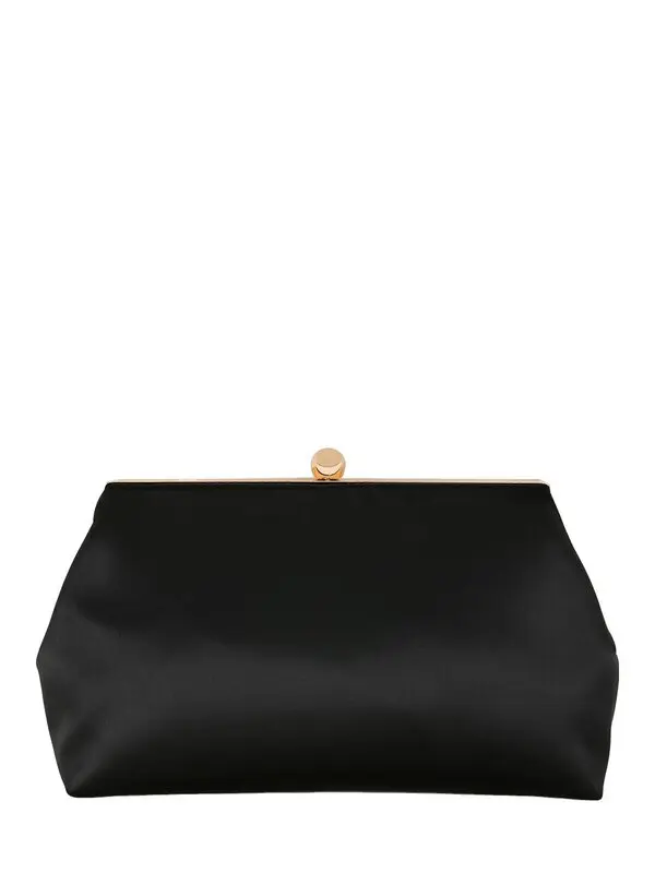 Badgley Mischka Camilla Classic Satin Pouch - Black