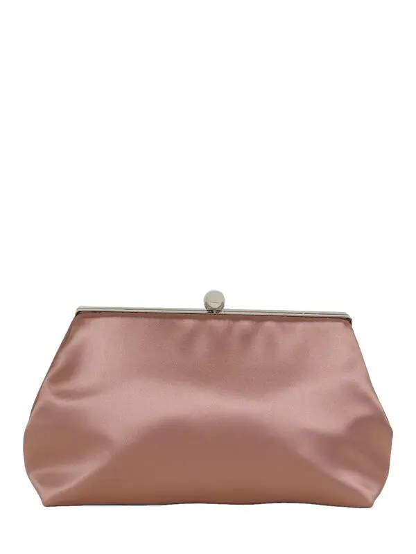 Badgley Mischka Camilla Classic Satin Pouch - English Rose