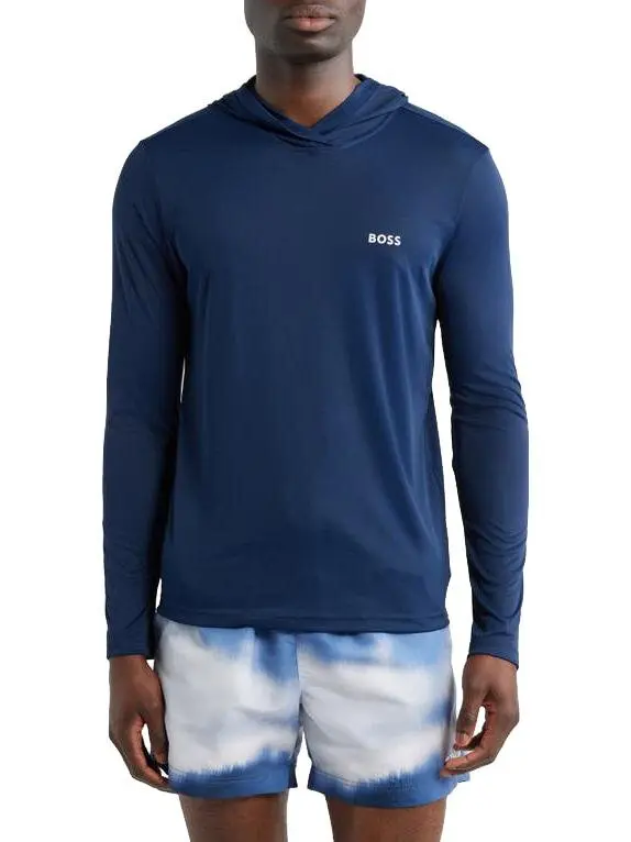 BOSS Hooded Long Sleeve Rashguard - Navy