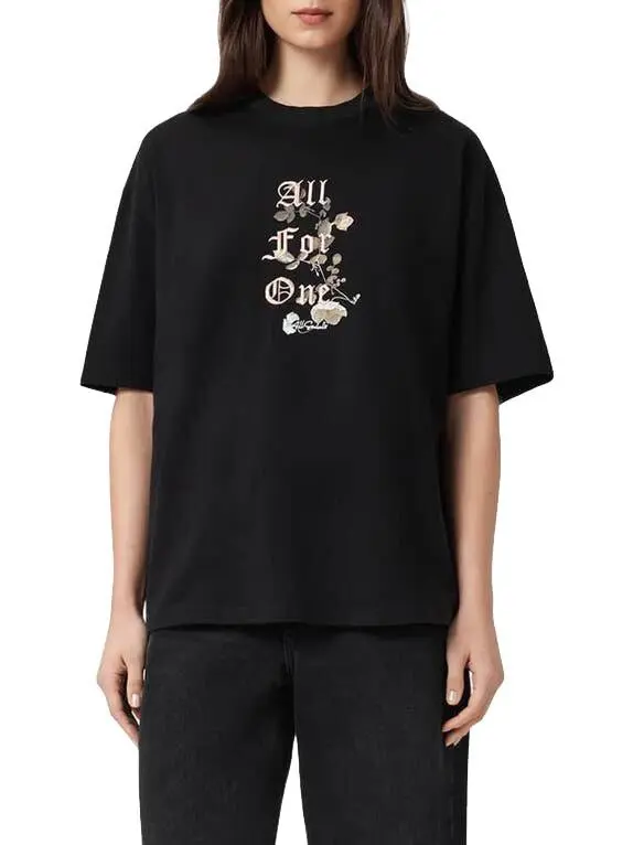 ALLSAINTS Oneness Etta Graphic T-shirt - Black