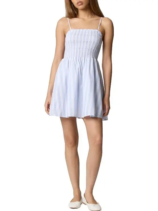 FLORENCE BY MILLS Fit & Flare Mini Sundress - White Blue Stripe