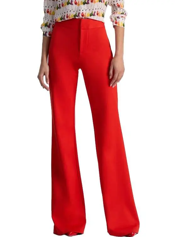 Alice + Olivia Andrew Bootcut Pants - Chili Pepper