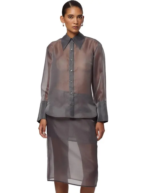 Apparis Tyra Organza Shirt - Dark Grey