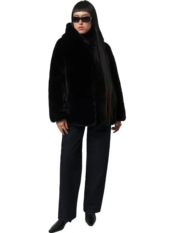 Apparis Katin Hooded Coat - Noir
