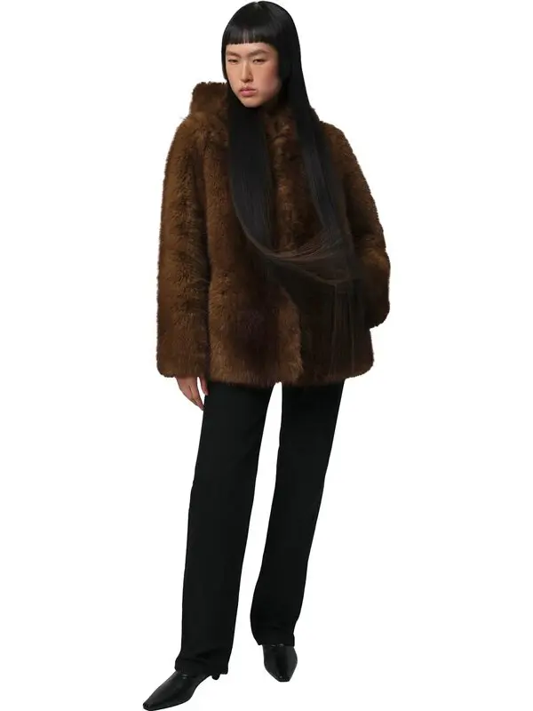 Apparis Katin Hooded Coat - Mink