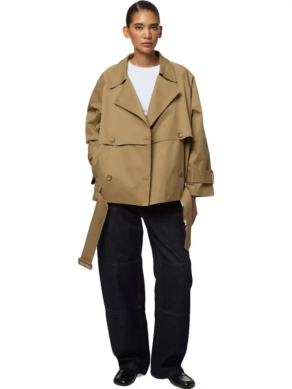 Apparis Gaia Short Trench Coat - Olive