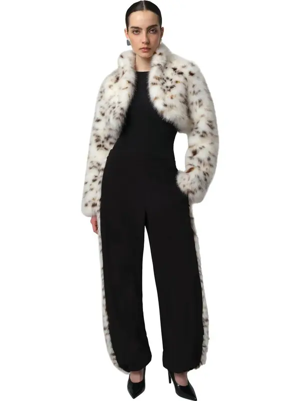 Apparis Odette Snow Leopard Bolero - Blanc Multi
