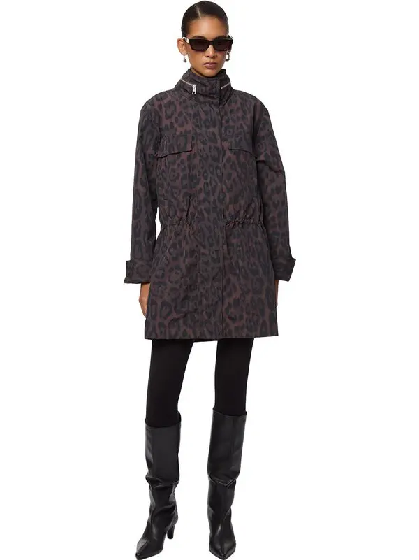 Apparis Printed Rain Jacket - Dark Leopard