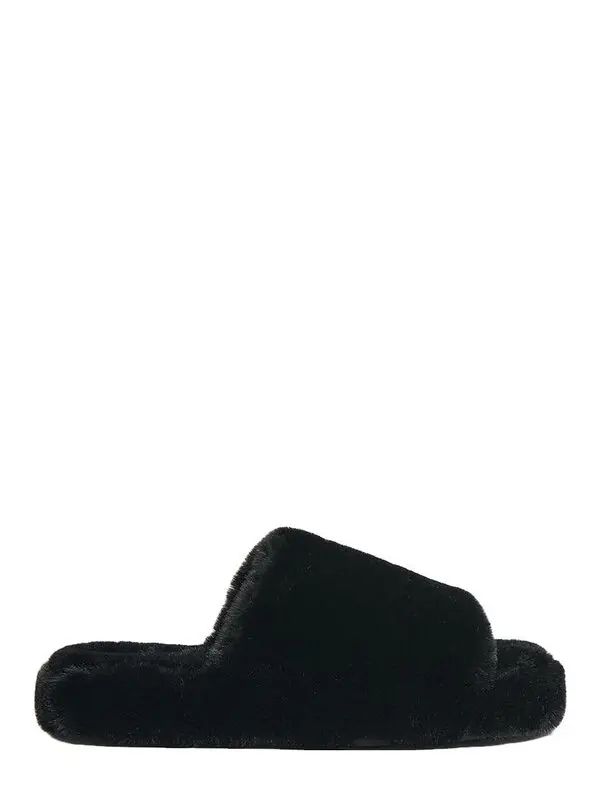 Apparis Pluche™ Dillon Platform Slides - Noir