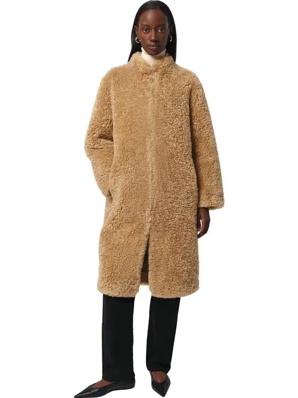 Apparis Jude Bouclette Overcoat - Camel
