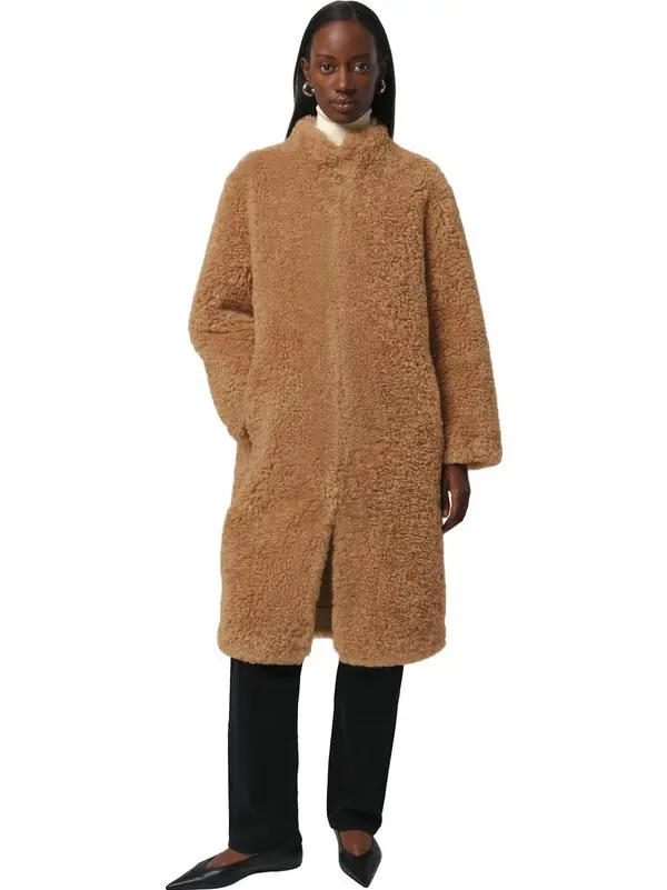 Apparis Jude Bouclette Overcoat - Camel