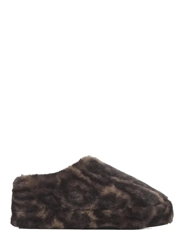 Apparis Misha Platform Slippers - Dark Leopard