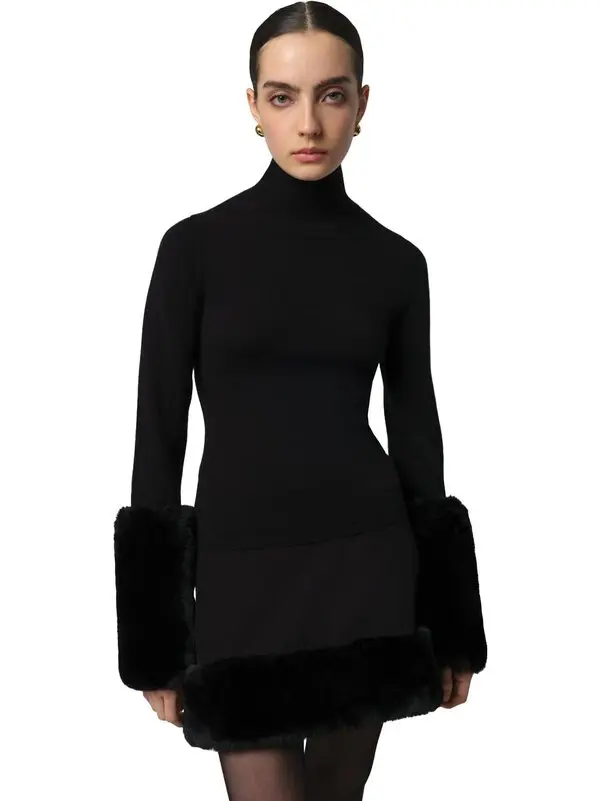 Apparis Aspen Cuff Turtleneck - Noir/noir
