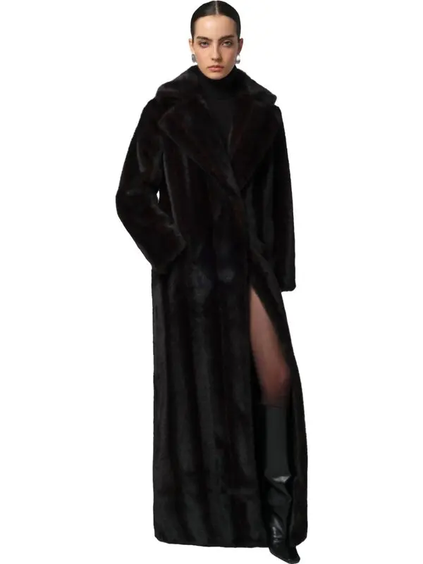 Apparis Gabrielle Maxi Coat - Noir Multi
